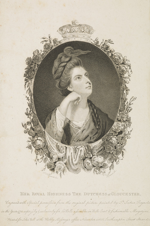 Maria Walpole, Duchess of Gloucester, 1739 - 1807. Wife of H.R.H. Henry ...