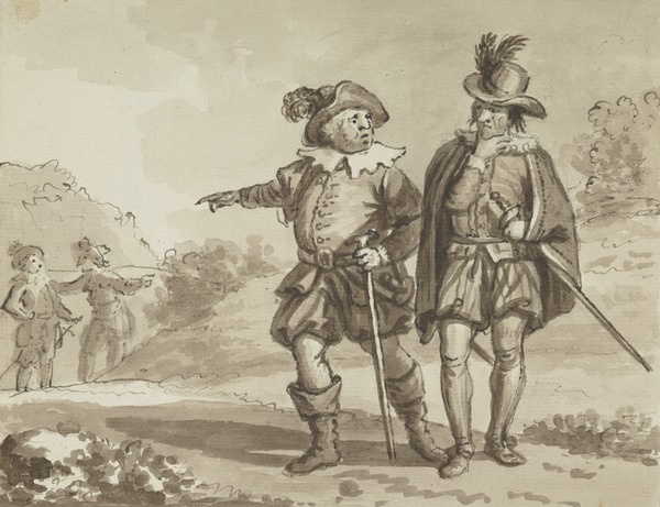 Scene from Shakespeare's 'Twelfth Night', Act 3, Scene 4: Sir Toby and ...