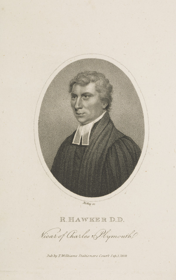 Robert Hawker, 1753 - 1827. Vicar at Charles Church, Plymouth by Ridley ...