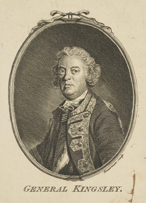 William Kingsley, c 1698 - 1769. General; governor of Fort William by ...