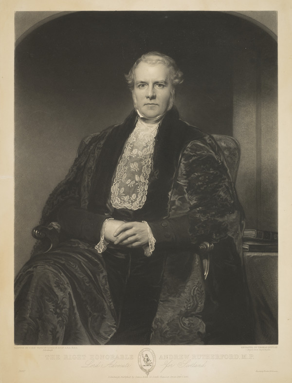 Andrew Rutherfurd, Lord Rutherfurd, 1791 - 1854. Judge by Thomas Goff ...