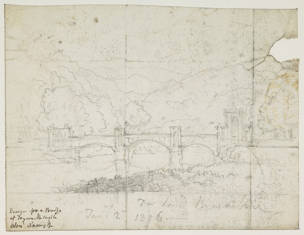 A Design for a Gothic Bridge at Taymouth, Perthshire by Alexander ...