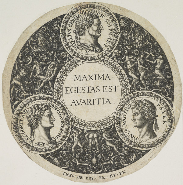 Design for Dish Ornamented with Three Portraits of Roman Emperors by ...