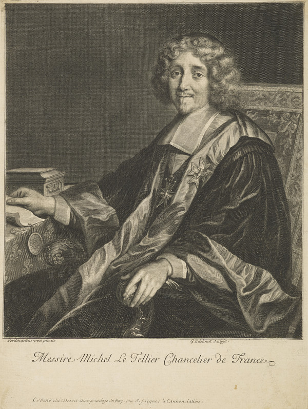 Michel Le Tellier, 1603 - 1685. Chancellor of France by Gerard Edelinck ...