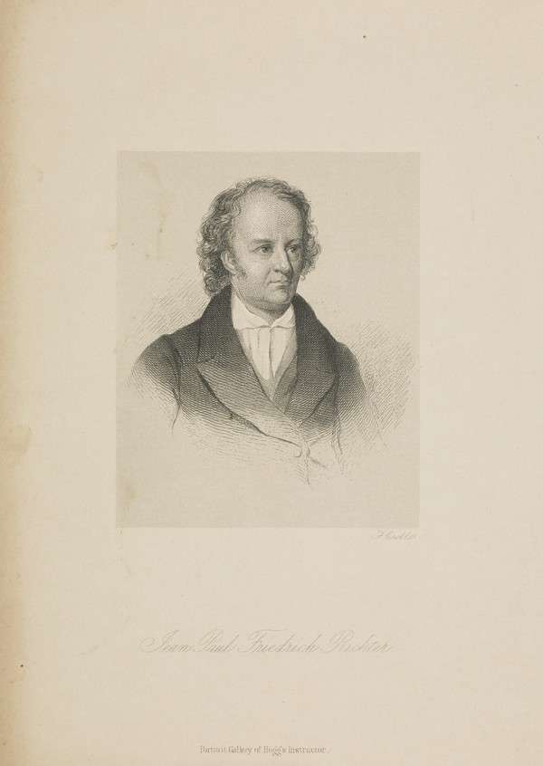 Johann Paul F. (Jean Paul) Richter, 1763 - 1825. German philosopher by ...