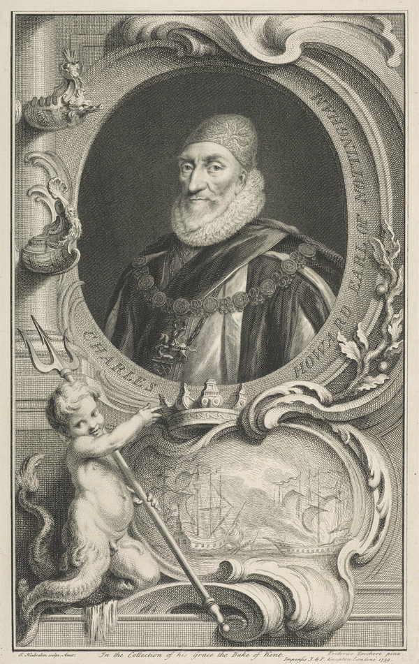 Charles Howard, 1st Earl of Nottingham, 1536 - 1624. Lord High Admiral ...