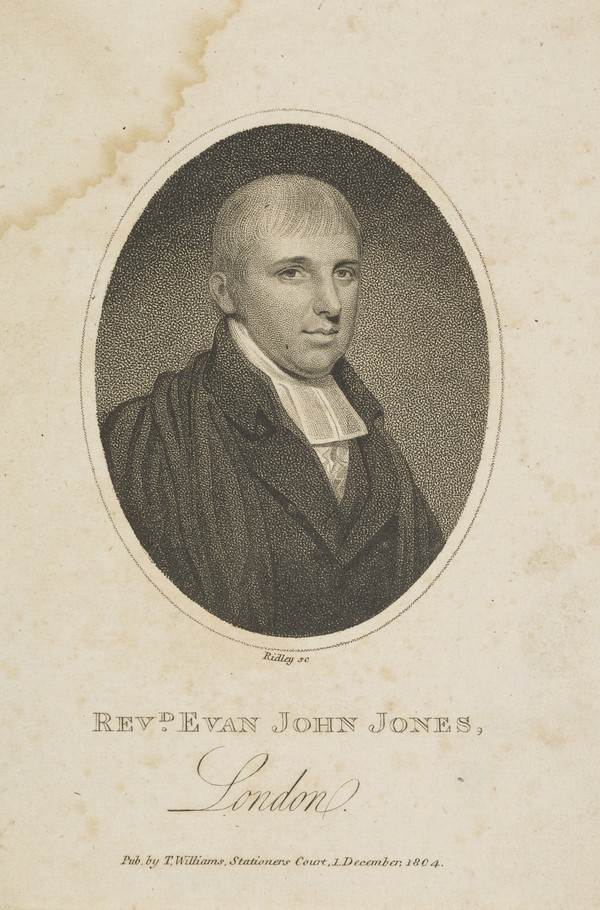 Rev. Evan John Jones, 1771 - 1827. Nonconformist minister, London by Ridley | National Galleries ...