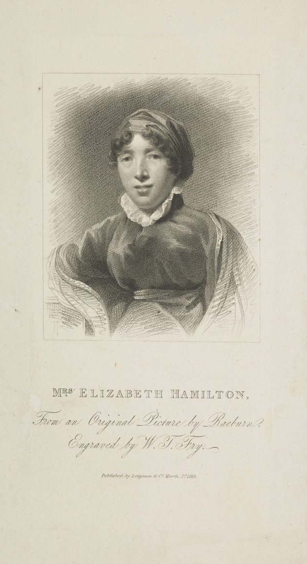 Elizabeth Hamilton, 1756 - 1816. Writer and educationalist by William ...