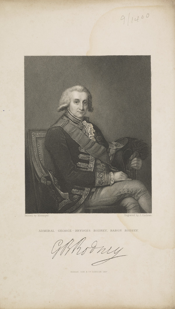 George Brydges Rodney, 1st Baron Rodney, 1719 - 1792. Admiral by J ...