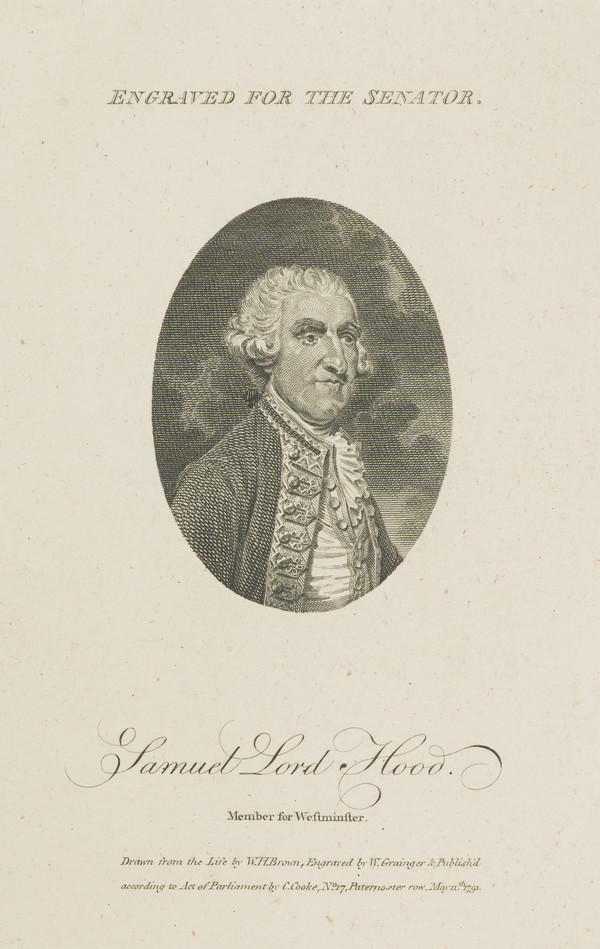 Samuel Hood, 1st Viscount Hood, 1724 - 1816. Admiral by W. Grainger ...
