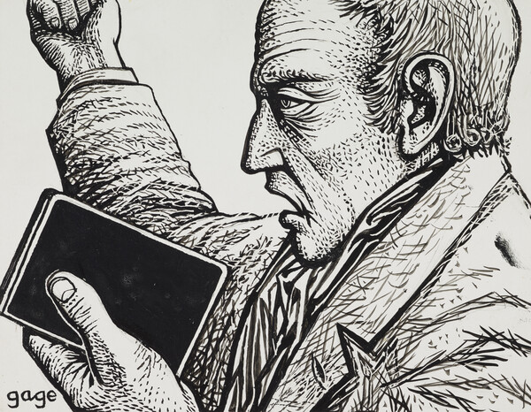 Old Verily (illustration for 'The Radio Times') by Edward Gage ...