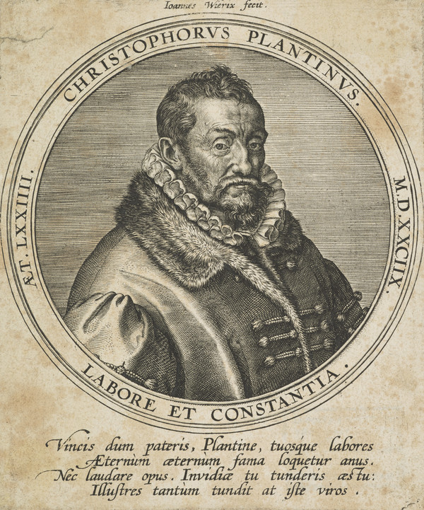 Christophe Plantin, 1514 - 1589. Flemish painter by Jan Wierix ...