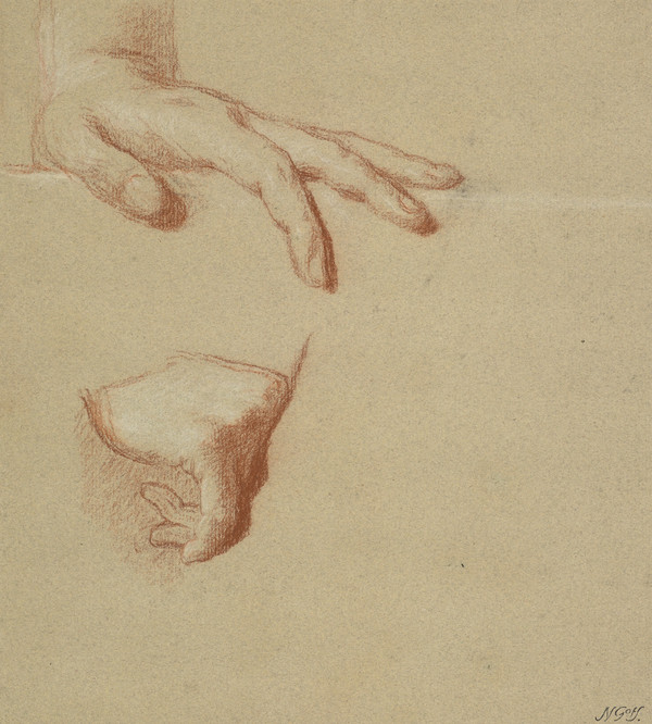 A Man's Left and Right Hands. Study for the Painting of George III in ...