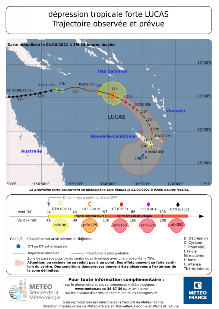 La Nouvelle-Calédonie sous la menace de la dépression Lucas, les Fidji ...