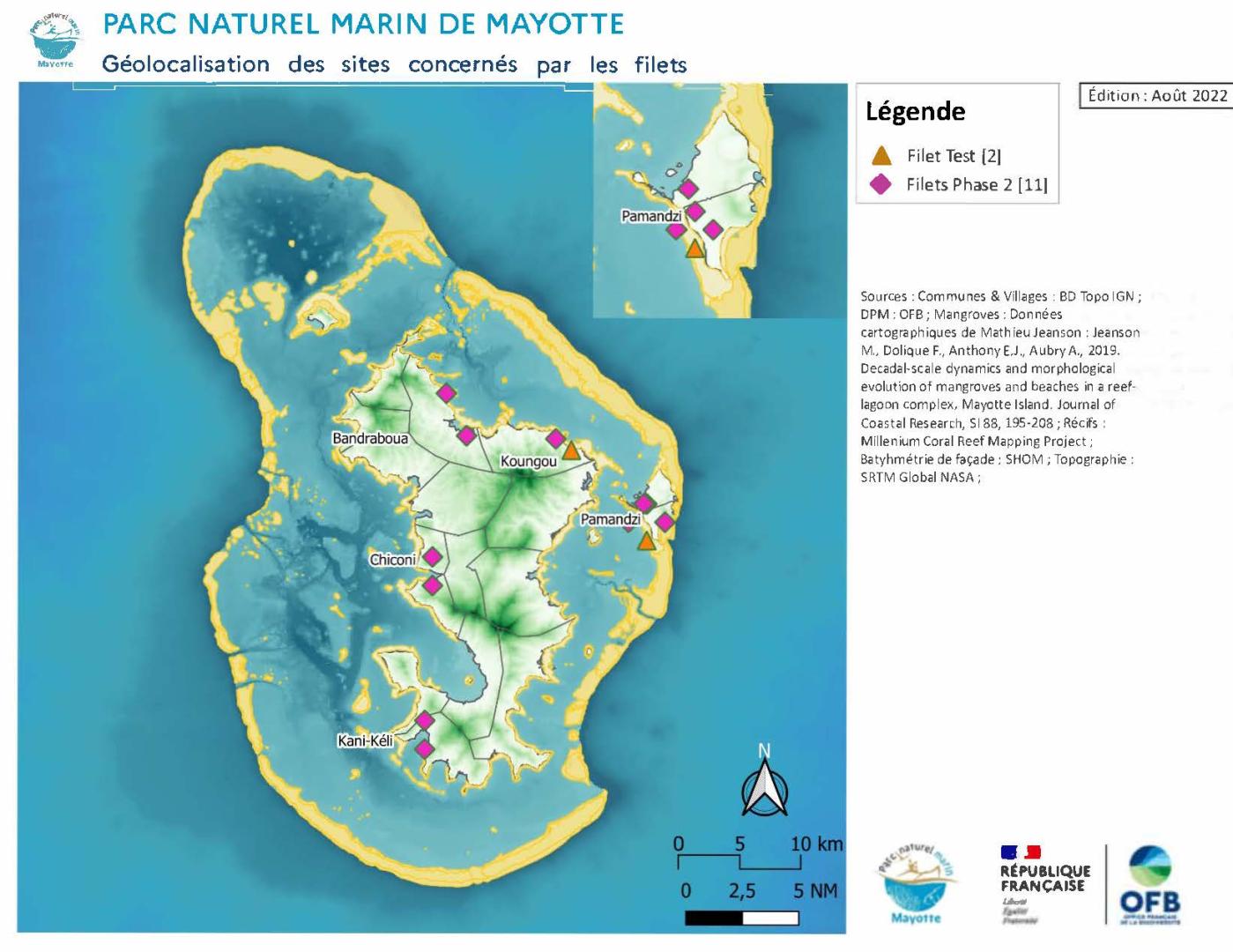 Mayotte : Le Parc Naturel Marin déploie un dispositif de 13 filets anti ...