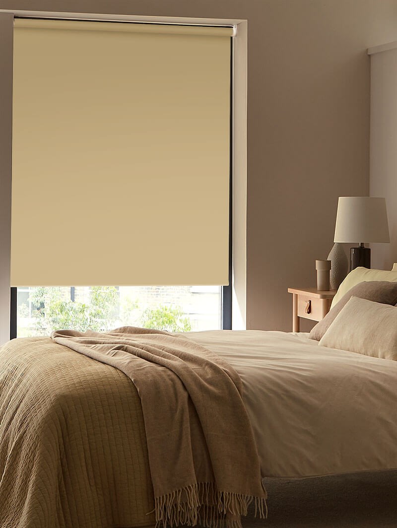 Jute Brown Blackout Electric Roller Blind