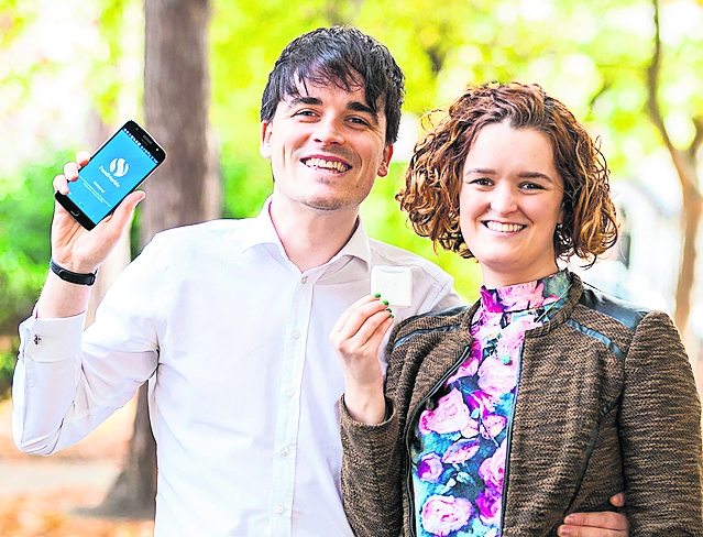 Aonghus Shortt, founder of FoodMarble, with his wife, Grace