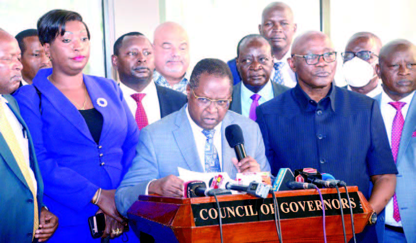 Embu Governor Martin Wambora with other county bosses addresses the ...