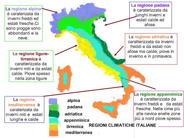 Il clima e le regioni climatiche in Italia - Ourboox