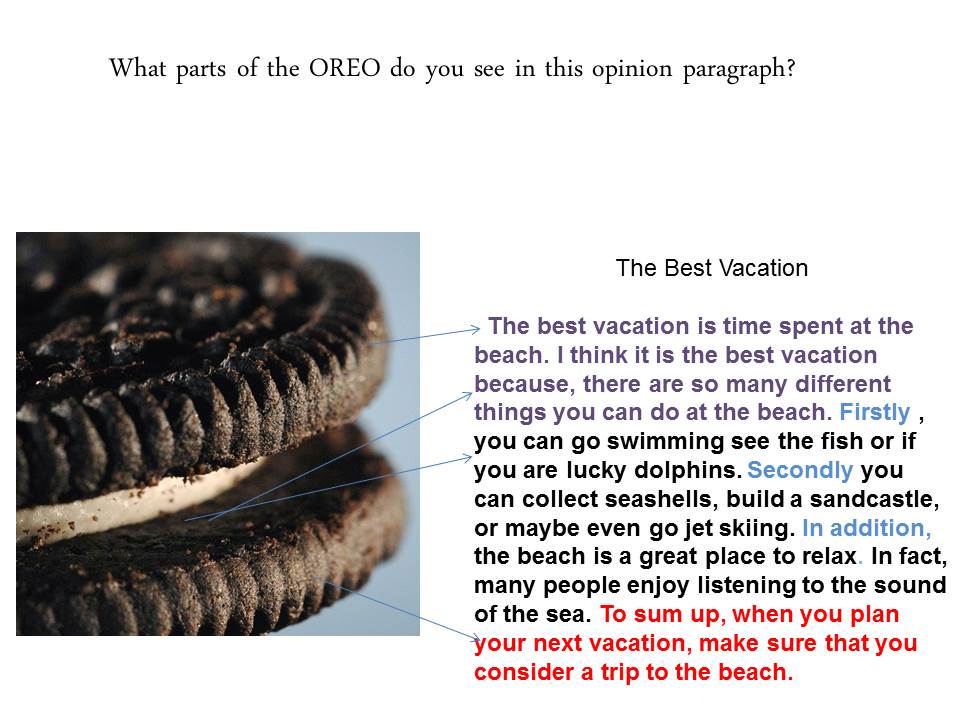 Oreo Paragraph Writing - Ourboox