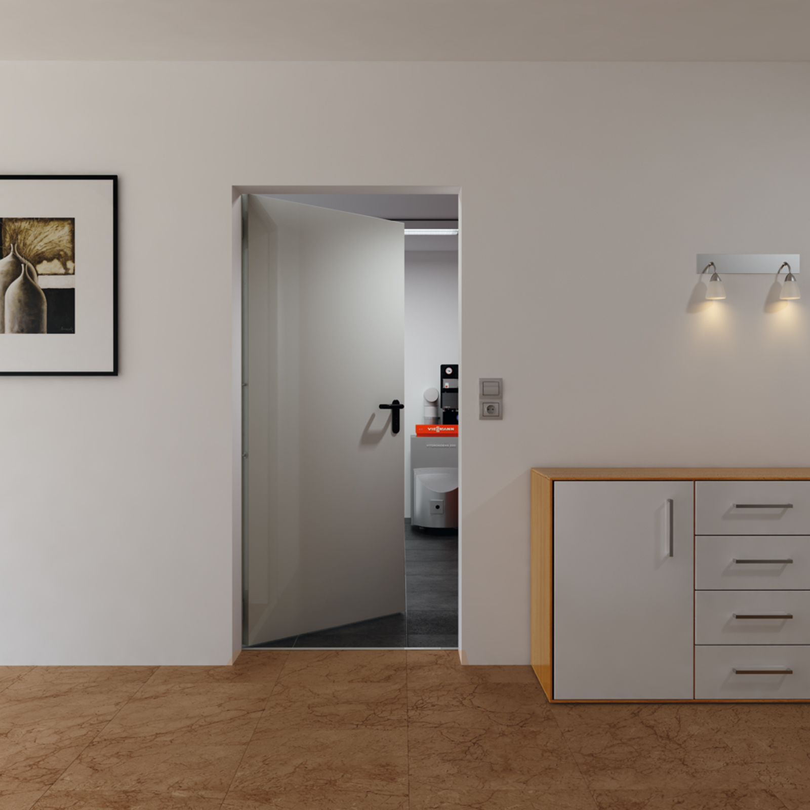 Hörmann Feuerschutztür Brandschutztür T30 H8-5 Eingangstür Garagentür Stahltür | eBay