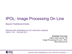 IPOL: Image Processing On Line