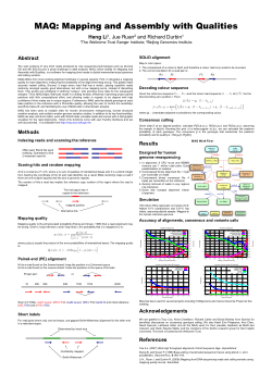 MAQ: Mapping and Assembly with Qualities