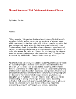 Physical Meaning of Wick Rotation and Advanced Waves