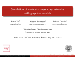Simulation of molecular regulatory newtorks with graphical models