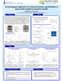 Chromatogram alignment for improved protein quantification in large ...