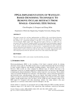 FPGA-IMPLEMENTATION OF WAVELETBASED DENOISING TECHNIQUE TO REMOVE OCULAR ARTIFACT FROM SINGLE ...