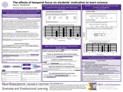 Poster: The effects of temporal focus on students’ motivation to learn ...
