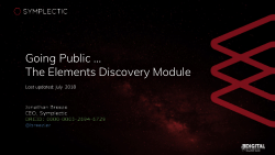 Introduction to Symplectic Elements Discovery Module