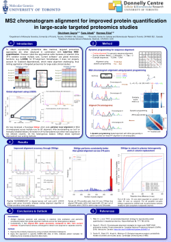 MS2 chromatogram alignment for improved protein quantification in large ...