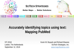 Accurately identifying topics using text: Mapping PubMed