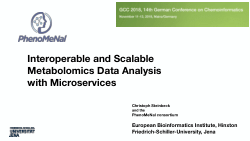 Interoperable and Scalable Metabolomics Data Analysis with Microservices