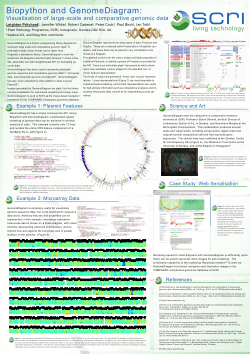 Biopython and GenomeDiagram: Visualisation of large-scale and ...
