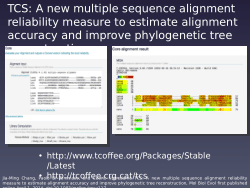 TCS: A new multiple sequence alignment reliability measure to estimate alignment accuracy and ...