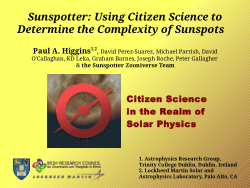 Sunspotter: Using Citizen Science to Determine the Complexity of Sunspots