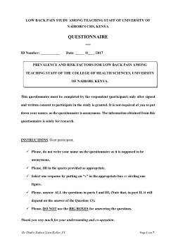 LBP Study Questionnaire_UoN