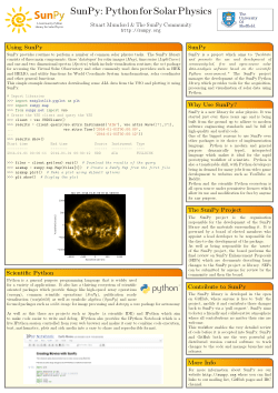 SunPy: Python for Solar Physics