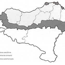 Linguistics areas of Vasconia (From "Atlas Etnografico de Vasconia