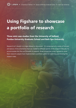 Using Figshare to showcase a portfolio of research