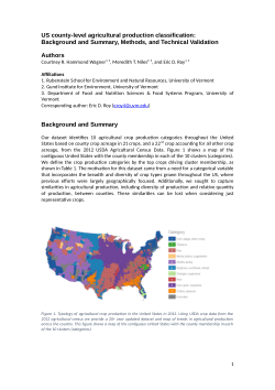 US county-level agricultural crop production typology