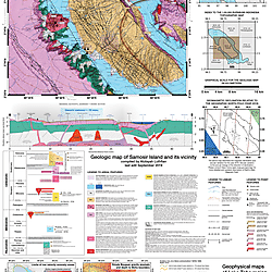 Geological Map of Samosir Island (with Geophysical Map of Toba Caldera)