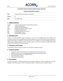 ACORN Site Preparation SOP / Form