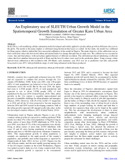 An Exploratory use of SLEUTH Urban Growth Model in the Spatiotemporal ...