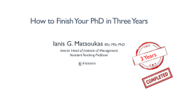 How to Finish Your PhD in Three Years