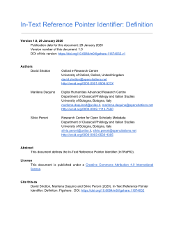 In-Text Reference Pointer Identifier: Definition