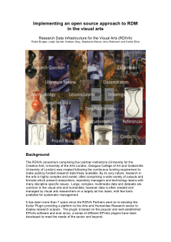 Implementing an open source approach to RDM in the visual arts